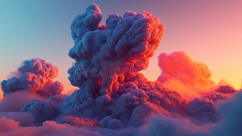 Dramatic Sunset Cloudscape, Aerial View, Vibrant Colors, Atmospheric ...