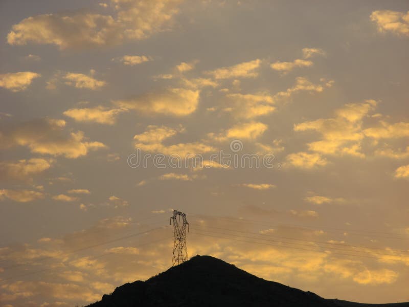Dramatic Sunset Cloudy Sky with Clouds Lit by Sunset Sunlight. Stock ...