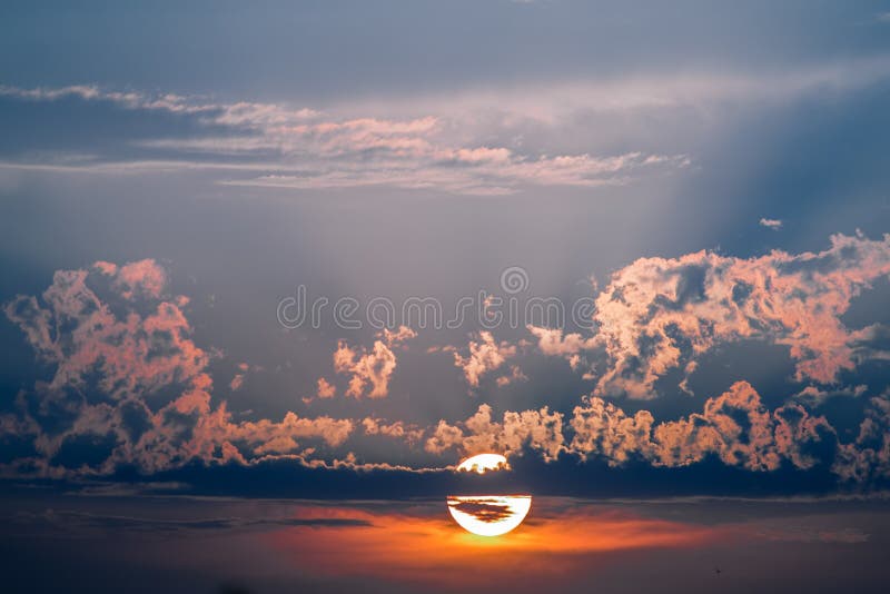 Dramatic sunset stock photo. Image of cloudy, sunset - 101308116