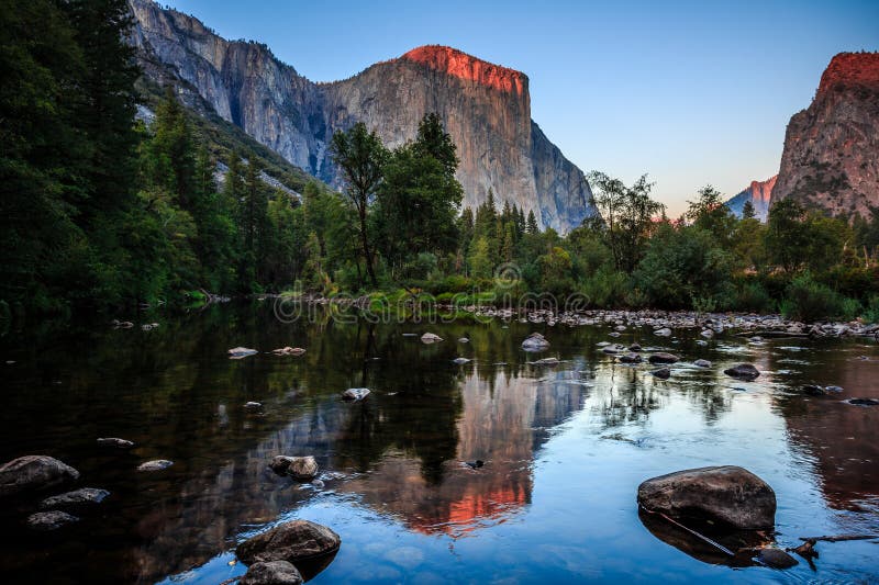 Dramatic Sunset on the El Capitan, Yosemite National Park, California ...