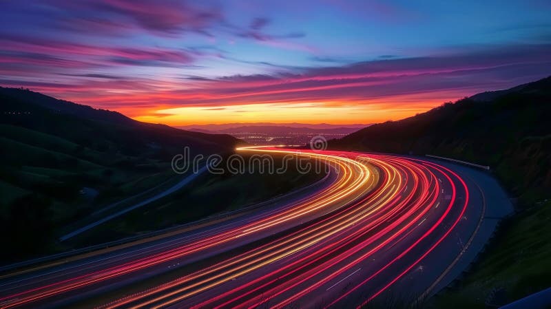 A Dramatic Sunset at a Famous Scenic Drive Enhanced by the Vibrant ...