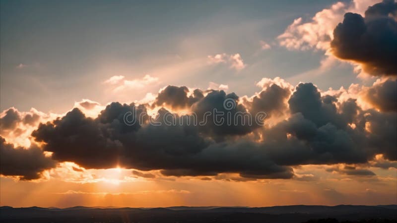Dramatic Sunset with Golden Rays Stock Video - Video of dramatic ...