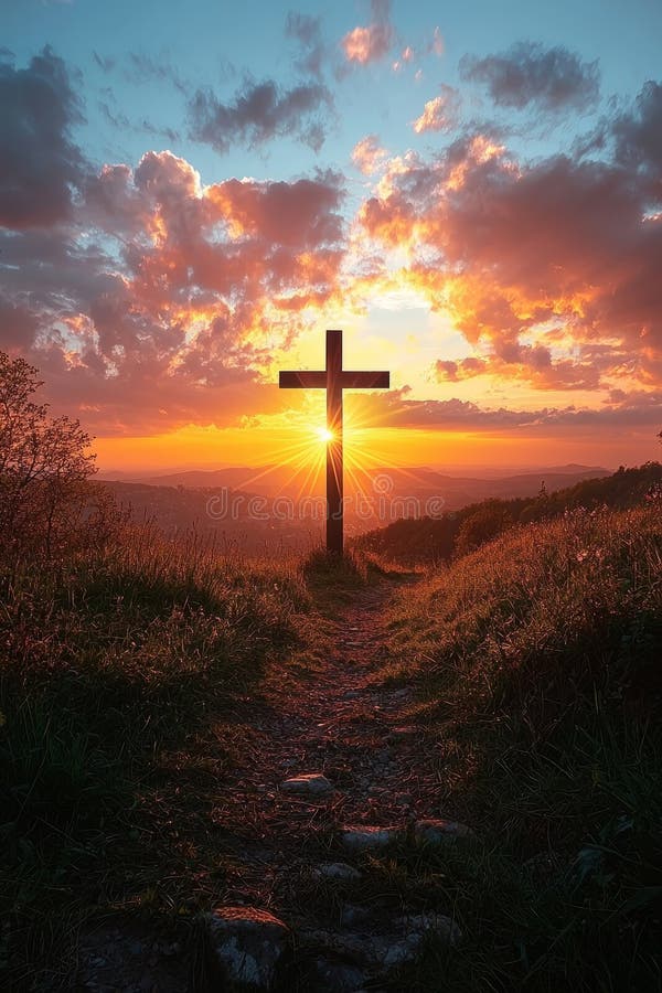 Dramatic Sunset Landscapes with Rays of Light and Open Fields Gentle ...