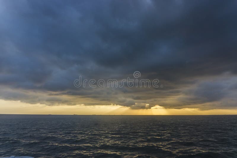 Dramatic Sunset at North Sea Stock Photo - Image of seal, deep: 103730630