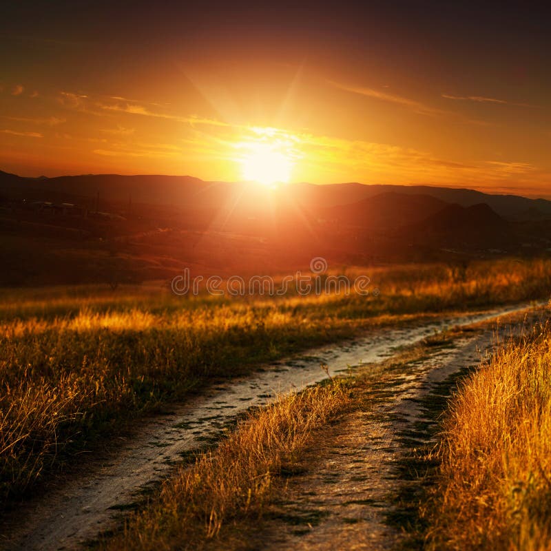 Dramatic sunset stock photo. Image of land, moody, outback - 33829646