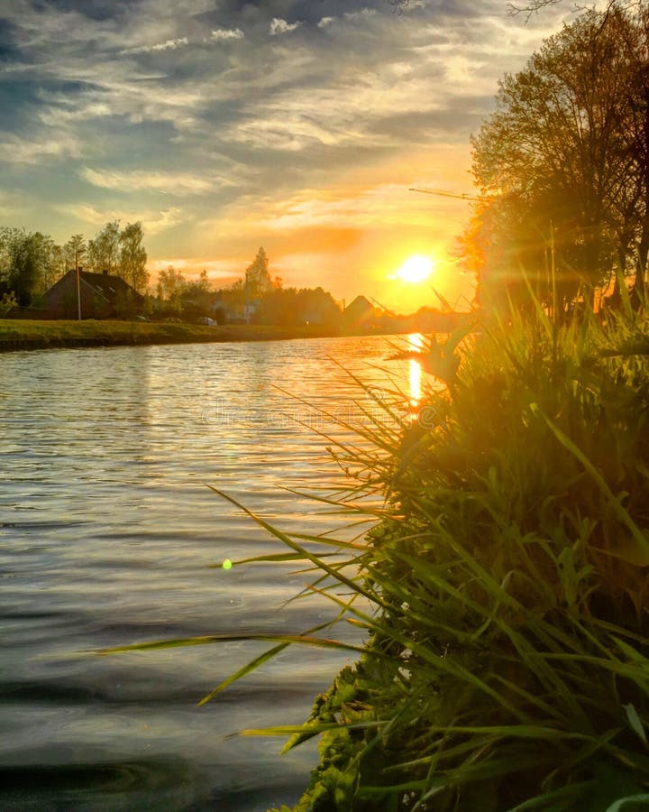 Dramatic Sunset Over the Countryside Stock Photo - Image of background ...
