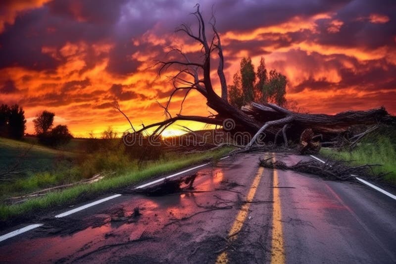 Tree Fallen Over Stock Illustrations – 188 Tree Fallen Over Stock ...