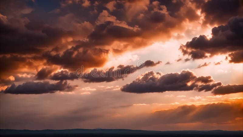 Dramatic Sunset with Rays of Light Stock Footage - Video of phenomena ...