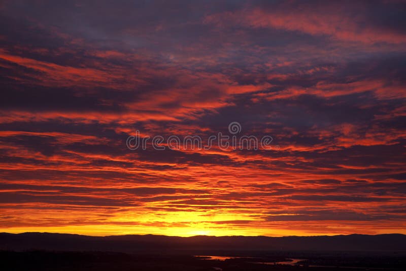 Dramatic sunset stock image. Image of faintly, cloud - 46342559