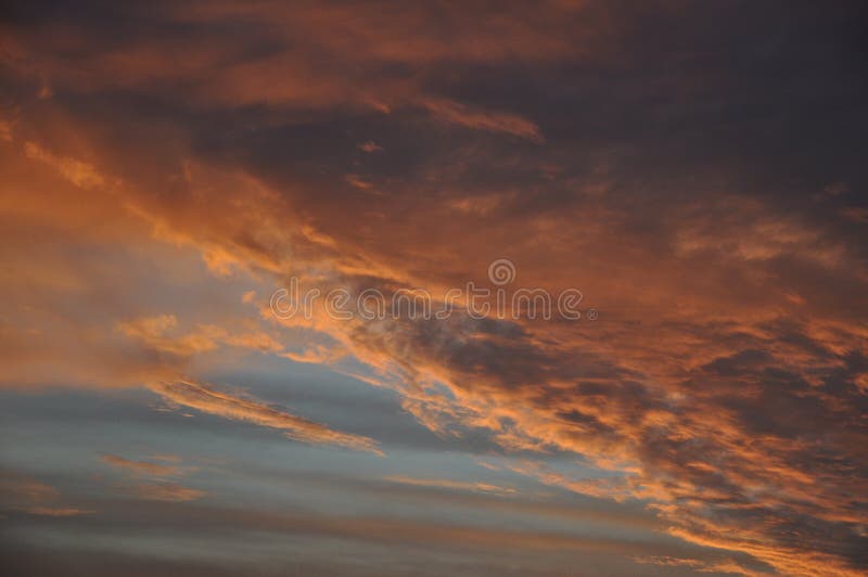 Dramatic Sunset, Red Sky. after the Rain. Stock Photo - Image of color ...