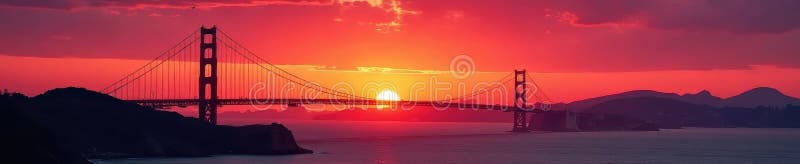 Dramatic Sunset Silhouettes Iconic San Francisco Architecture , View ...