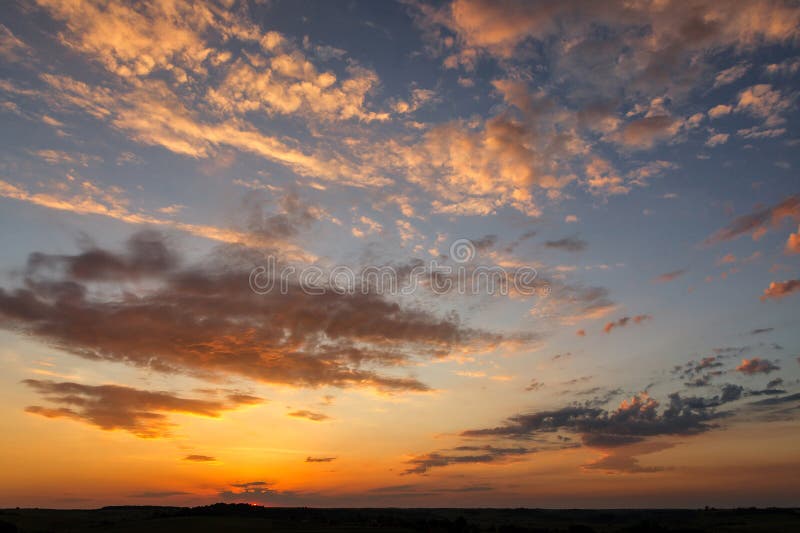 Dramatic sunset sky stock photo. Image of color, cloud - 61851056