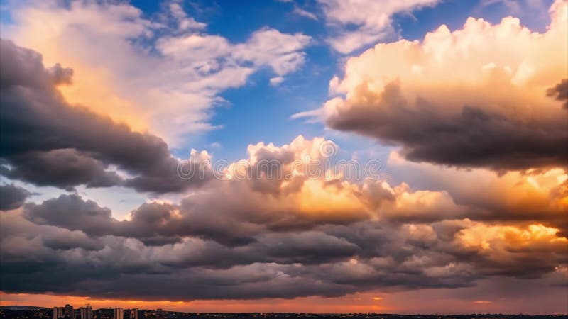 Dramatic Sunset Sky with Clouds Stock Footage - Video of dramatic ...