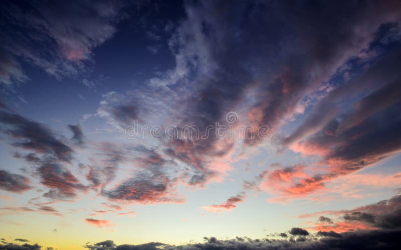 Beautiful Atmosphere of the Sky at Sunset Stock Image - Image of scenic ...