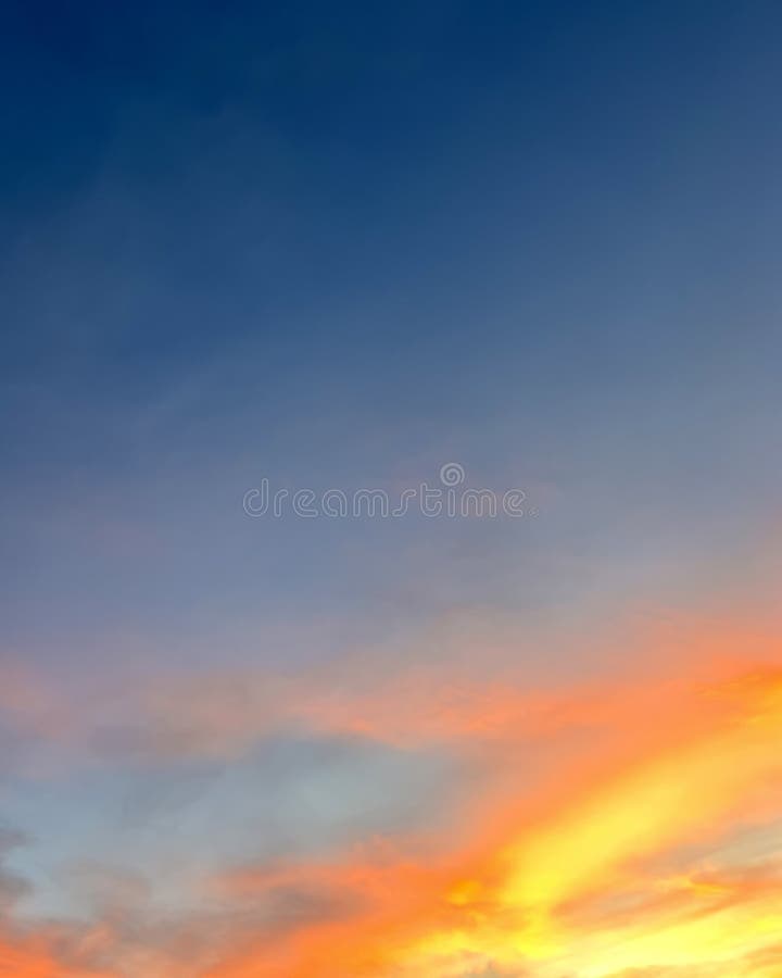 Dramatic Sunset Sky with Colorful Clouds Background Concept. Evening ...