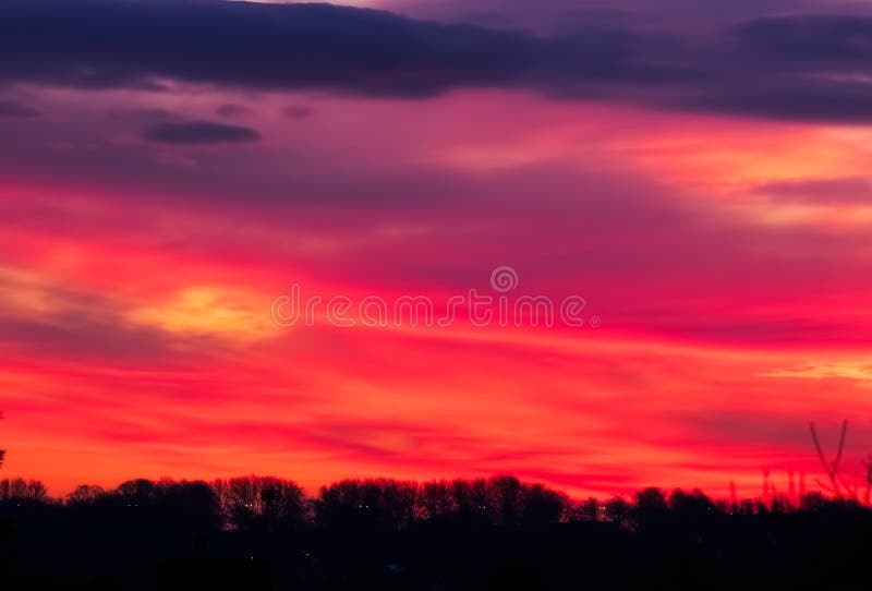 Dramatic sunset sky stock image. Image of ethereal, colours - 77098767