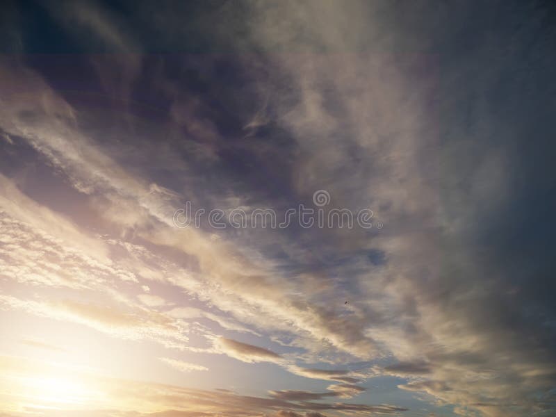 Dramatic Sunset Sky for Design Purpose of Sky Replacement. Nature ...