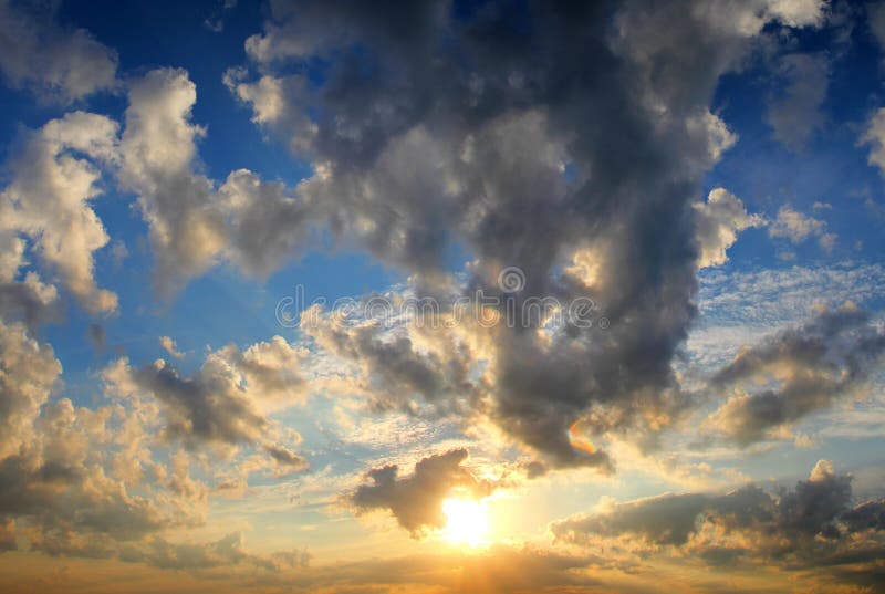 Dramatic sunset sky stock image. Image of season, color - 112388261