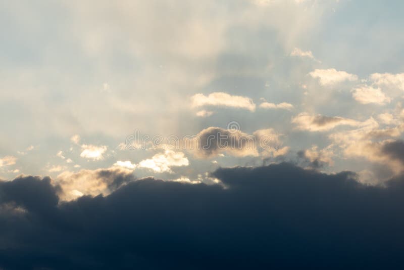 Dramatic Sunset Sky. the Rays of the Sun at Sunset Stock Photo - Image ...