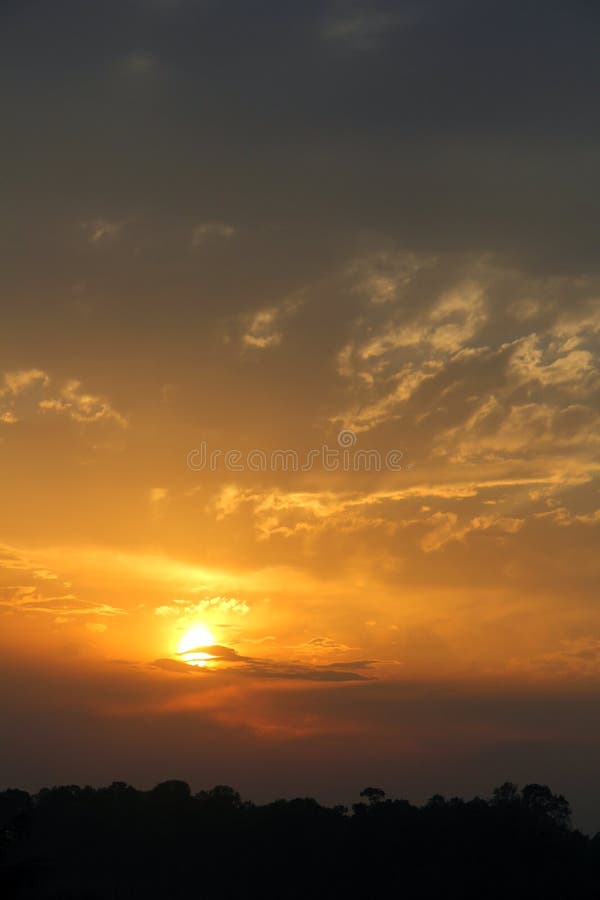 Dramatic Sunset Sky, Vertical Format Stock Photo - Image of love, color ...