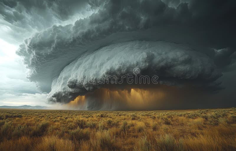 A Dramatic Supercell Thunderstorm System Producing Multiple Tornadoes ...