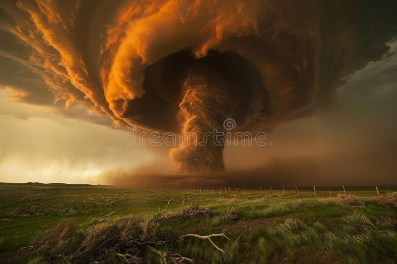 Majestic Supercell Storm Formation Over Plains Stock Photo - Image of ...