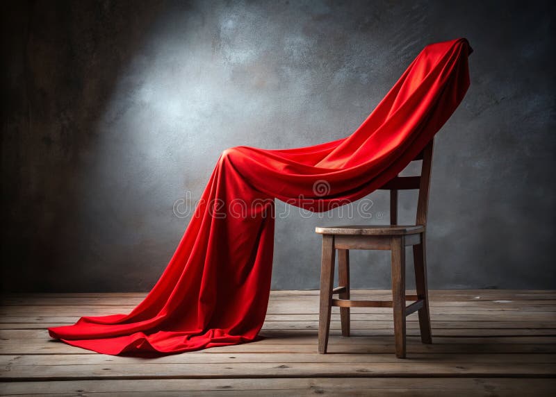 Dramatic Superhero Cape Draped Over Wooden Chair a Powerful Visual ...