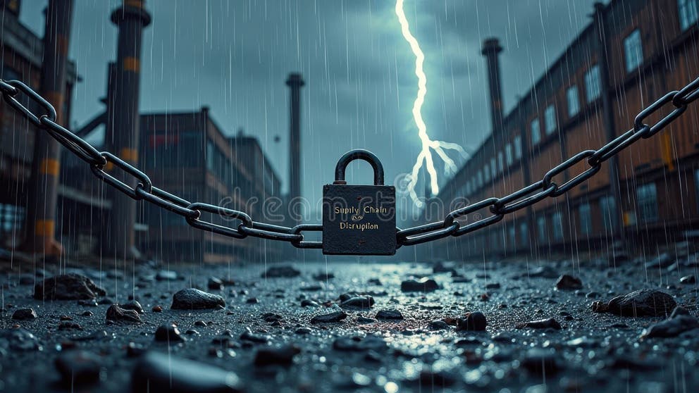 Dramatic Supply Chain Disruption Visualized with Chain and Lightning in ...