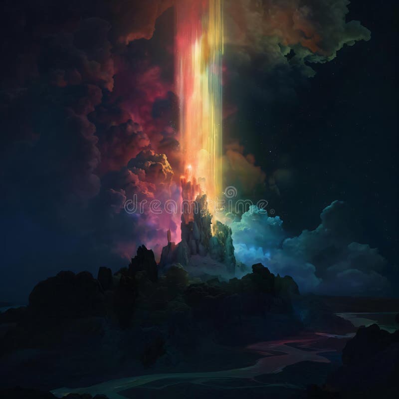 Towering Coral Structure Collapses Emitting Radiant Pillar Light that ...