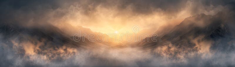 A Dramatic and Surreal Sky with Swirling Clouds Forming a Symmetrical ...