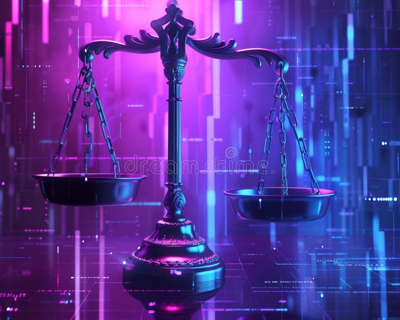 A Dramatic Surreal and Unique Backdrop with a 3D Animation of a Lawyer ...