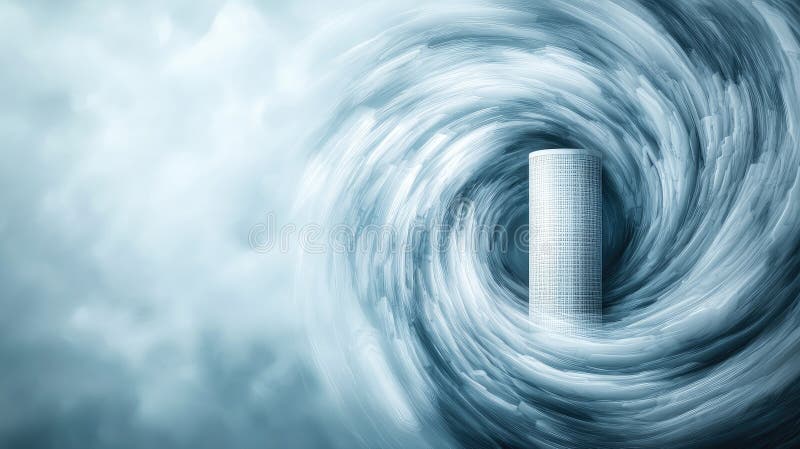 A Dramatic Swirl of Clouds Encircling a Tall Structure, Symbolizing ...