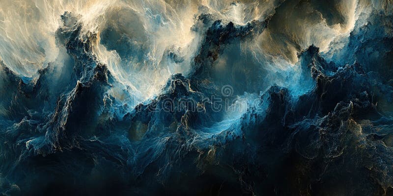 Dramatic Swirling Blue Abstract Clouds Stock Image - Image of motion ...