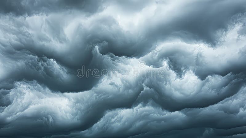 Dramatic, Swirling Storm Clouds Fill the Frame, Showcasing Texture and ...