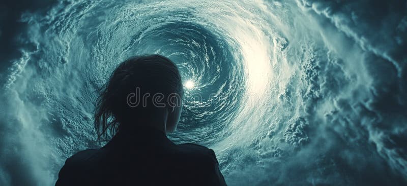 Dramatic Swirling Vortex Captivates an Observer from Below. the Unique ...