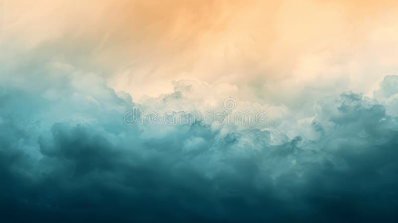 Dramatic Teal Clouds at Sunset, Moody Sky Abstract Background Stock ...