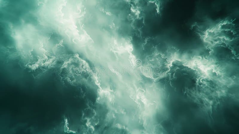 Dramatic Teal Cloudscape: Atmospheric Sky Texture Background Stock ...