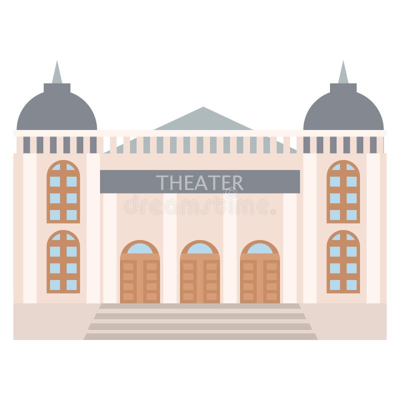 Dramatic Theatre Building Icon, Vector Illustration Stock Vector ...