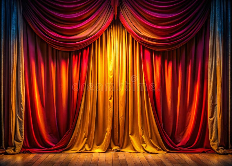 Dramatic Theatre Curtain Background a Captivating Visual Element for ...