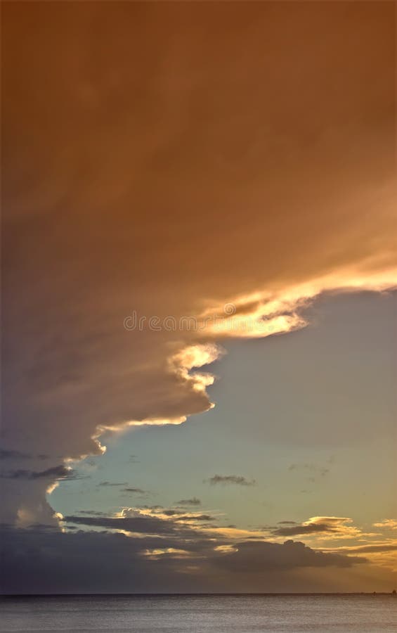 Dramatic Thunder Sunset (space for Text) Stock Image - Image of holiday ...