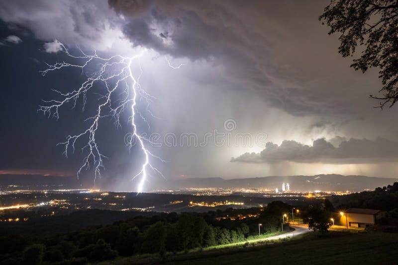 Dramatic Thunderstorm Background Stock Illustration - Illustration of ...