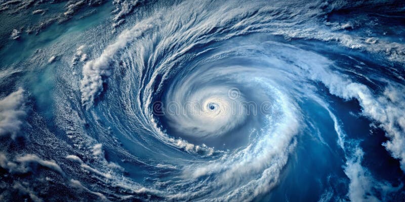 Dramatic TopDown View of a Powerful Hurricane Swirl a Mesmerizing ...