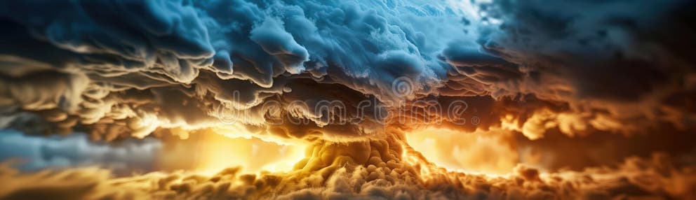 Dramatic Tornado Alley Supercell Formation Stock Illustration ...