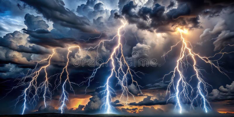 Dramatic Triple Lightning Strikes during a Powerful Thunderstorm ...