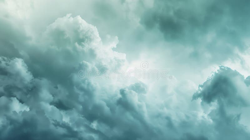 Dramatic Turquoise Sky: Moody Clouds and Sunlight, Abstract Sky Texture ...