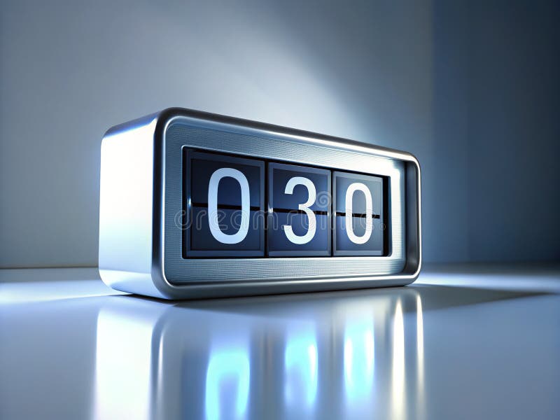 Dramatic Ultra Slow Motion 3D Flip Clock Countdown To Midnight a ...