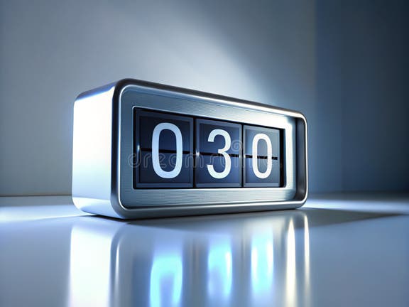 Dramatic Ultra Slow Motion 3D Flip Clock Countdown To Midnight a ...