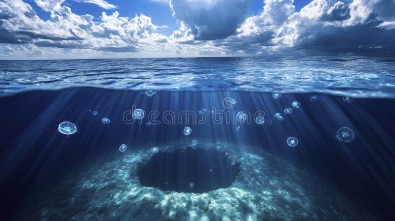 A Dramatic Underwater Close-up of the Great Blue Hole in Belize ...