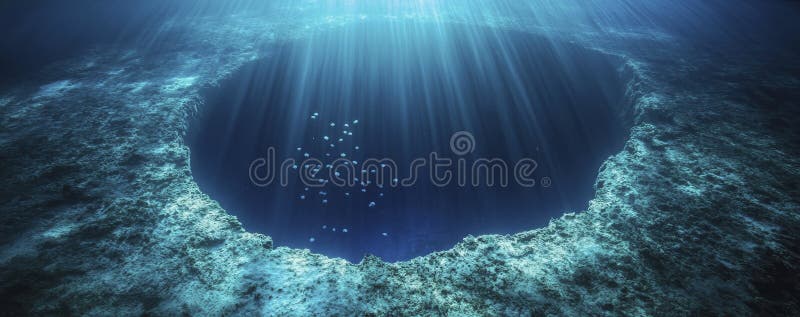 A Dramatic Underwater Close-up of the Great Blue Hole in Belize ...