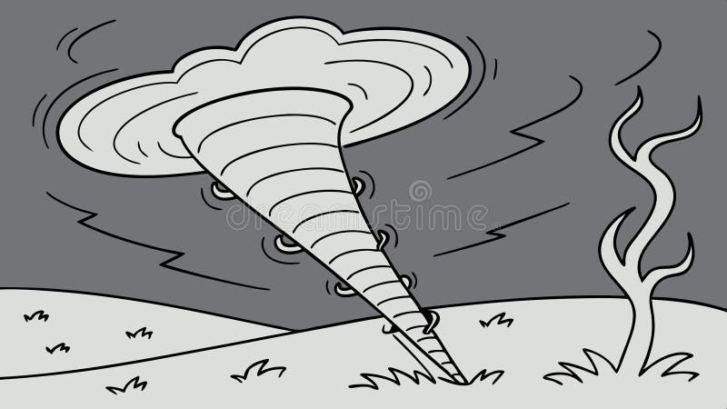 Tornado Illustration, Natural Disaster and Weather Event Vector Design ...